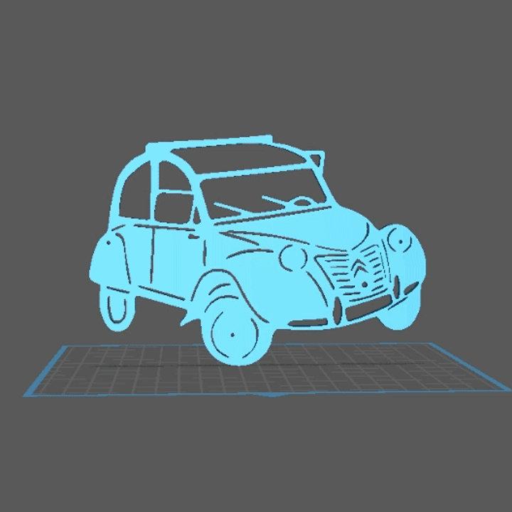 3D Printable Citroën - 2CV by Paul Wust