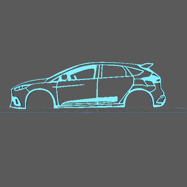 3D Printable Ford - Focus RS by Paul Wust