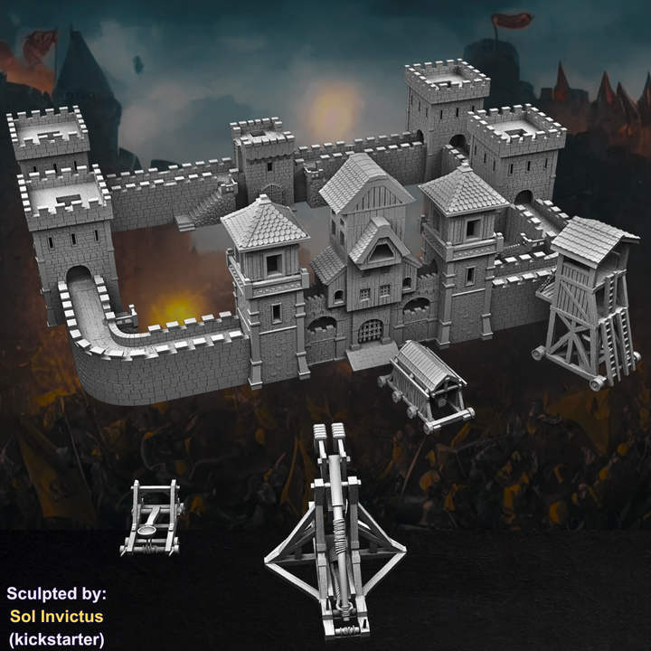 Castle Defense: 3D Printable Siege Terrain, 5e Adventure STL Campaign ...
