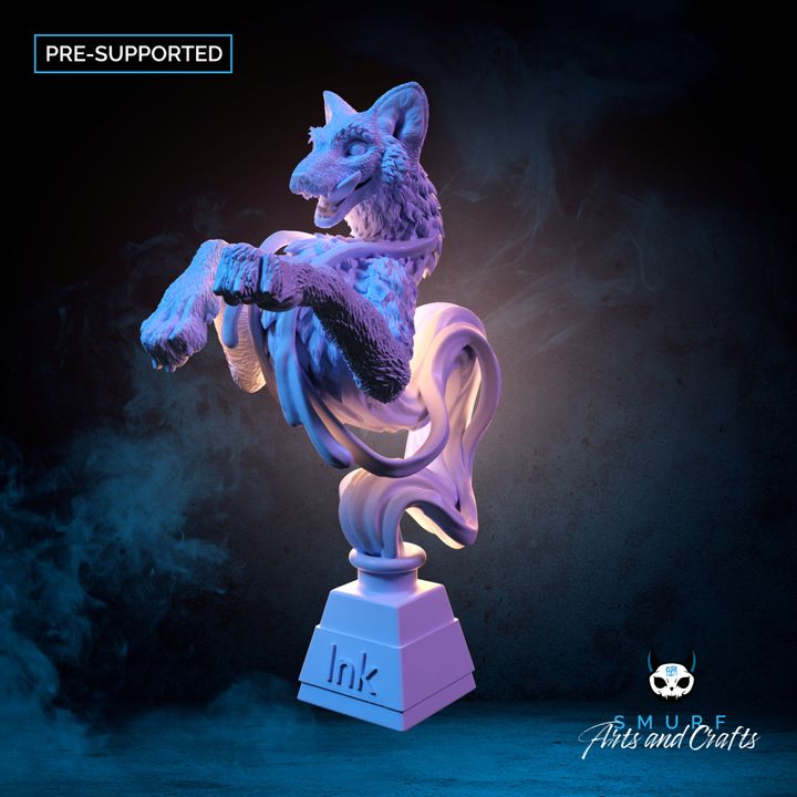 3D Printable Ink Fox by Smurf Minis