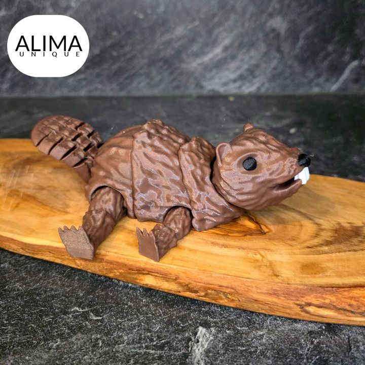 3D Printable Flexi/movable beaver by ALIMA UNIQUE DESIGNS