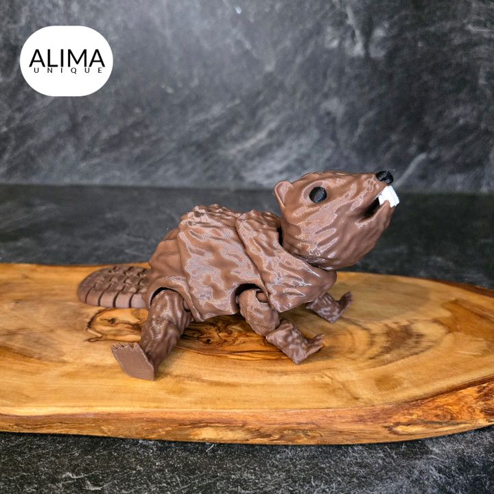 3D Printable Flexi/movable beaver by ALIMA UNIQUE DESIGNS