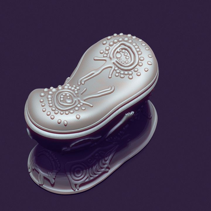 3D Printable Asyk-Style Trinket Box with Petroglyphs for 3D Printing by ...