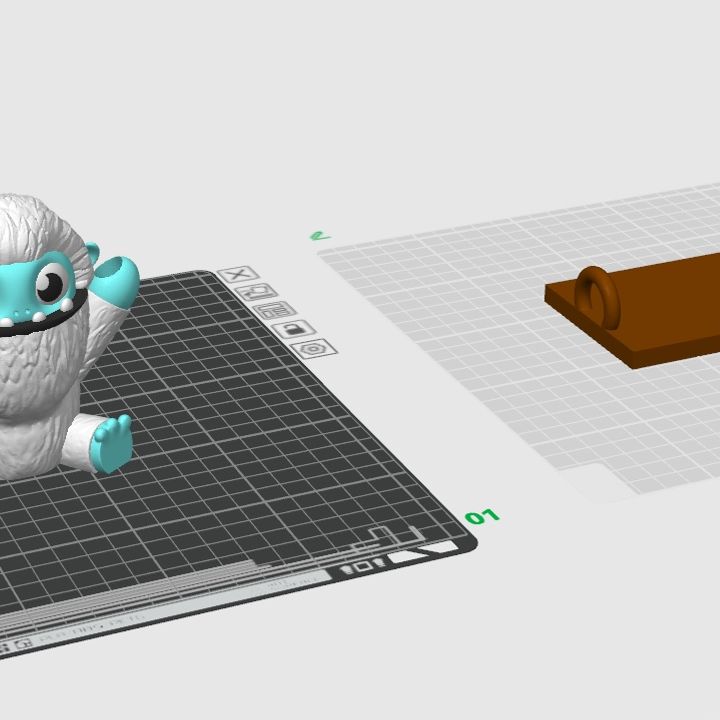 3D Printable Cute Swinging Yeti by 3DJPDESIGNS