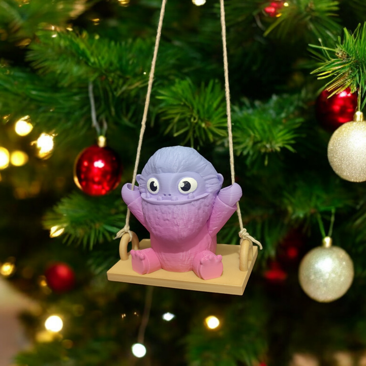 3D Printable Cute Swinging Yeti by 3DJPDESIGNS