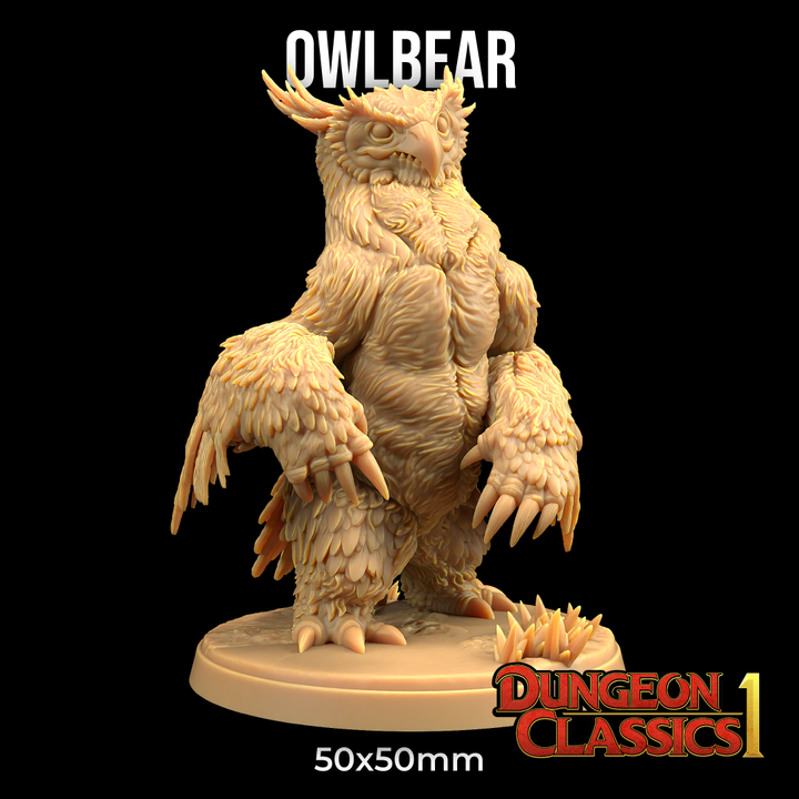 3D Printable Owlbear | PRESUPPORTED | Dungeon Classics by Dungeon Classics