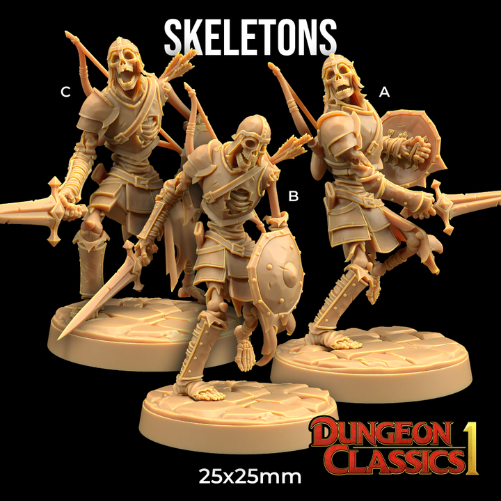 3D Printable Skeletons | PRESUPPORTED | Dungeon Classics by Dungeon ...