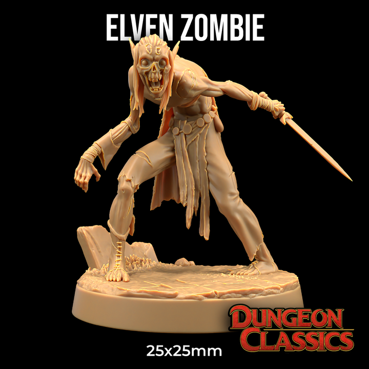 3D Printable Elven Zombie | PRESUPPORTED | Dungeon Classics by Dungeon ...
