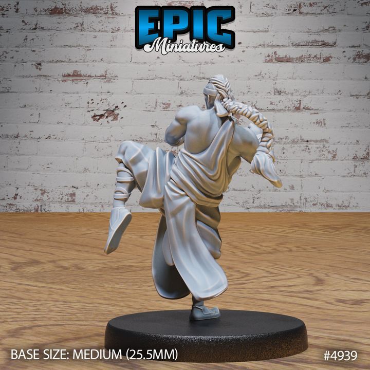 3D Printable Martial Arts Monk Kick / Buddhism Priest / Shaolin Fighter ...