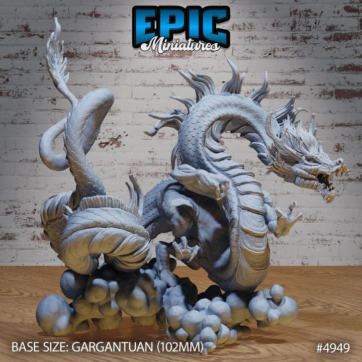 3D Printable Emperor Lung Dragon / Legendary Eastern Drake / Mountain ...