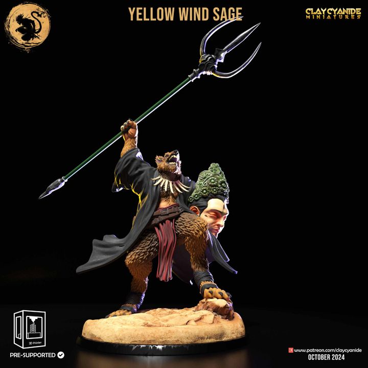 3D Printable Yellow Wind Sage by Clay Cyanide Miniatures