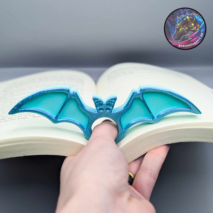 3D Printable Bat Page Holder by Kirsten M