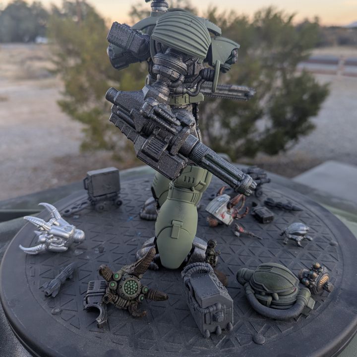 3D Printable Project Old School Vintage Combat Mech by John Bear Ross