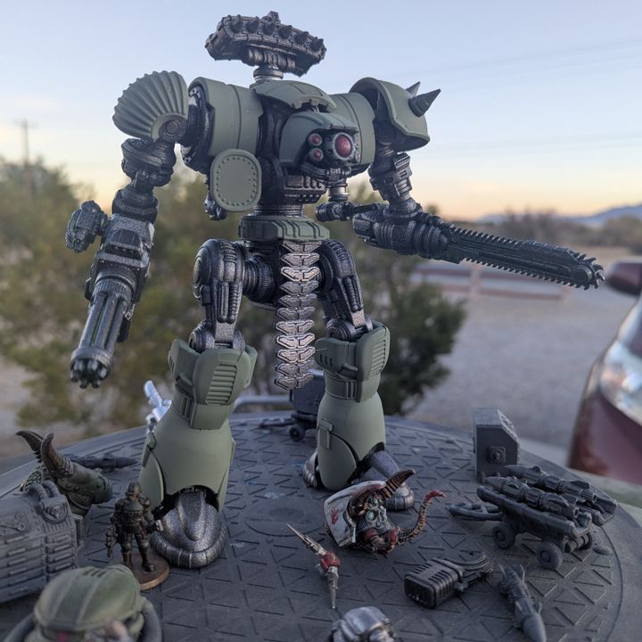 3D Printable Project Old School Vintage Combat Mech by John Bear Ross