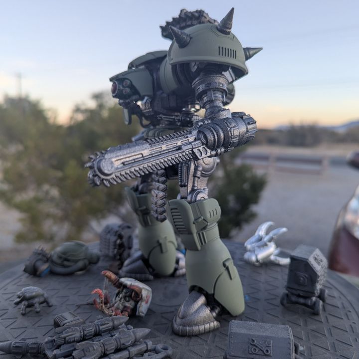 3D Printable Project Old School Vintage Combat Mech by John Bear Ross