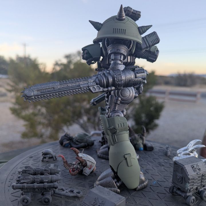3D Printable Project Old School Vintage Combat Mech by John Bear Ross