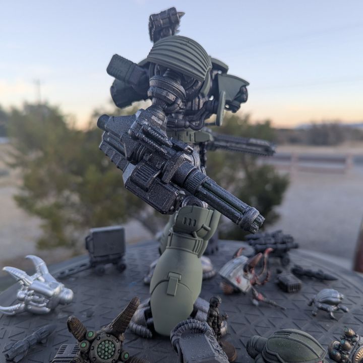 3D Printable Project Old School Vintage Combat Mech by John Bear Ross
