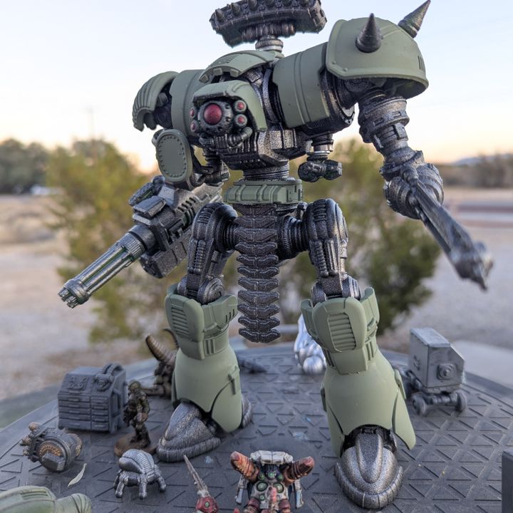 3D Printable Project Old School Vintage Combat Mech by John Bear Ross