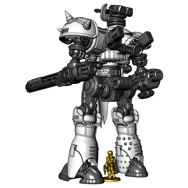 3D Printable Project Old School Vintage Combat Mech by John Bear Ross