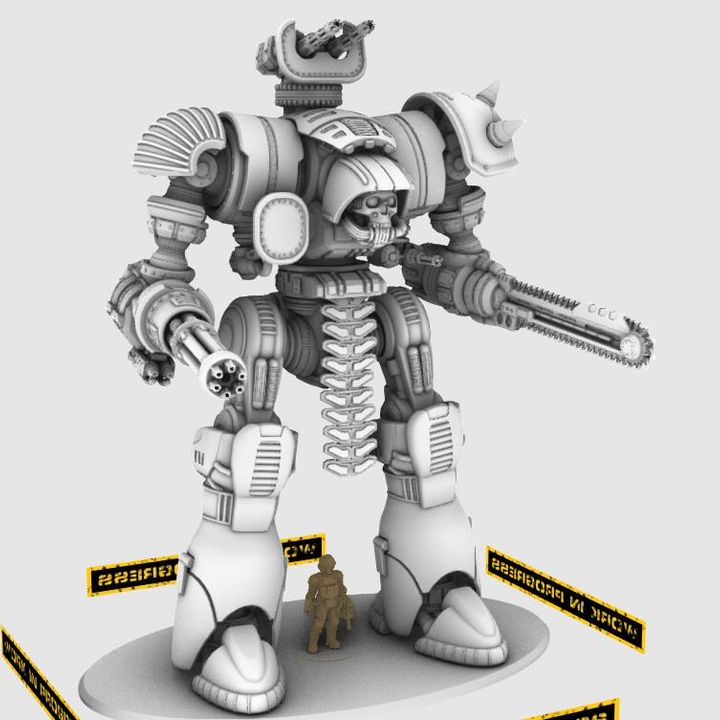 3D Printable Project Old School Vintage Combat Mech by John Bear Ross