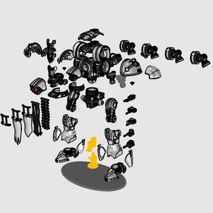3D Printable Project Old School Vintage Combat Mech by John Bear Ross