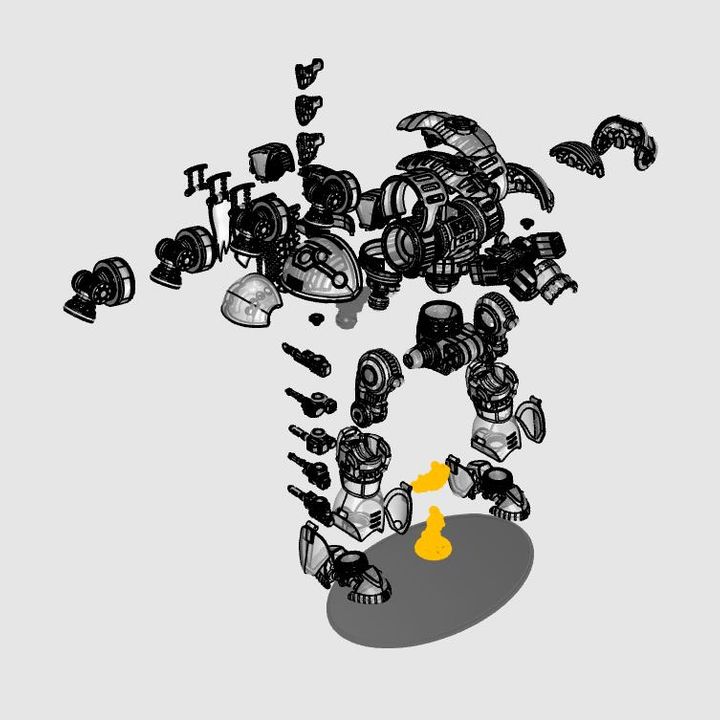 3D Printable Project Old School Vintage Combat Mech by John Bear Ross