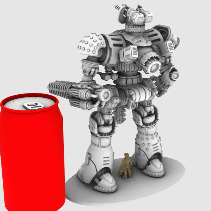 3D Printable Project Old School Vintage Combat Mech by John Bear Ross