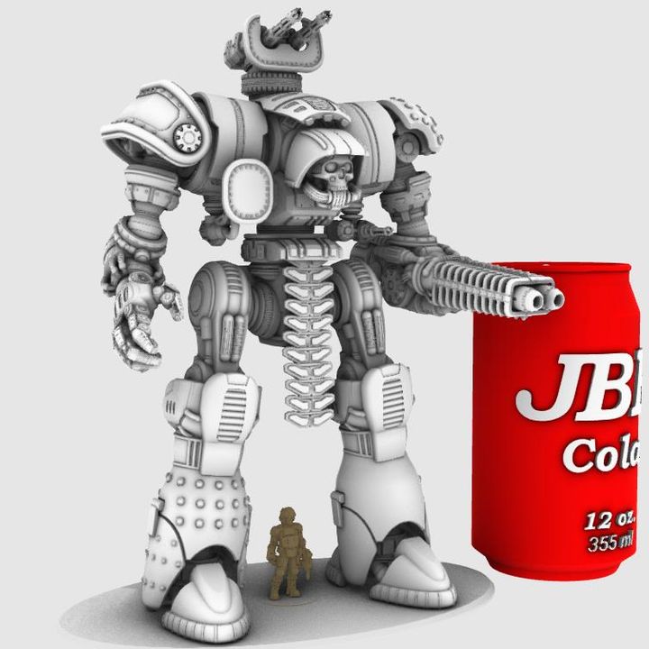 3D Printable Project Old School Vintage Combat Mech by John Bear Ross