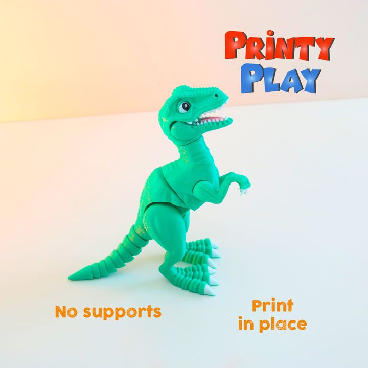3D Printable Friendly flexible raptor by Nestor Aaron