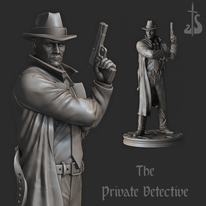 3D Printable The Private Detective (2 poses) by Vanquish the Darkness