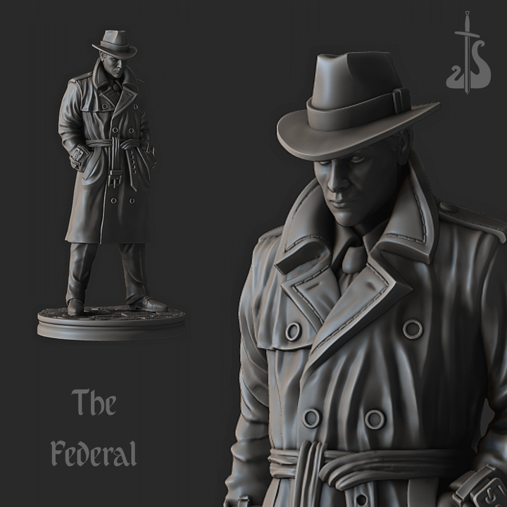 3D Printable The Federal (3 poses) by Vanquish the Darkness