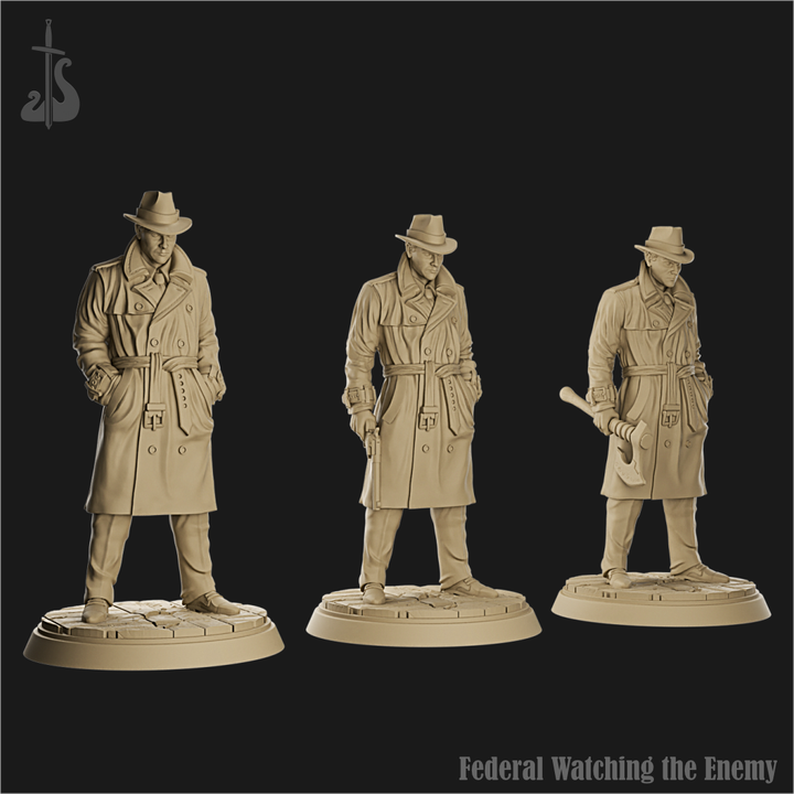 3D Printable The Federal (3 poses) by Vanquish the Darkness