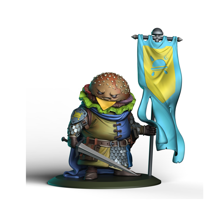 3D Printable Food Fight! - Cheeseburger Bannerman by Quirky Unlimited