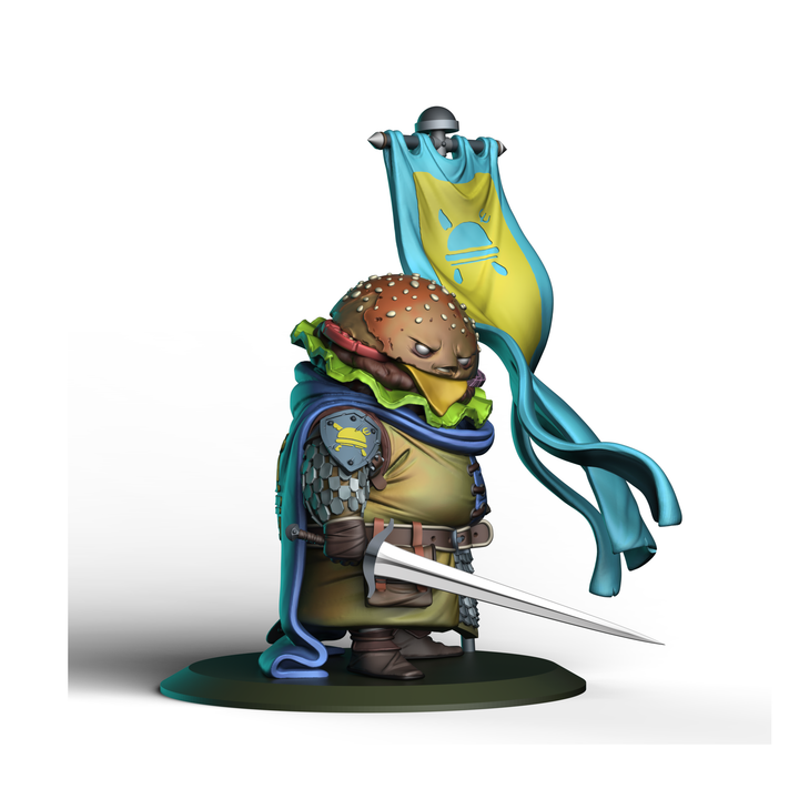 3D Printable Food Fight! - Cheeseburger Bannerman by Quirky Unlimited