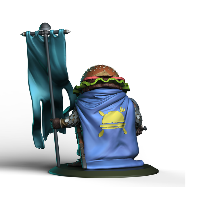 3D Printable Food Fight! - Cheeseburger Bannerman by Quirky Unlimited