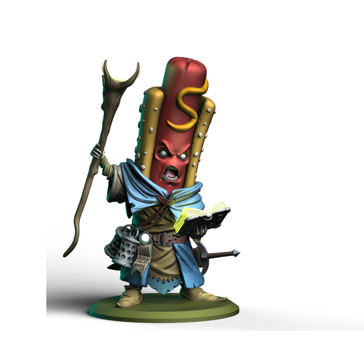 3D Printable Food Fight! - Hot Dog Necromancer by Quirky Unlimited