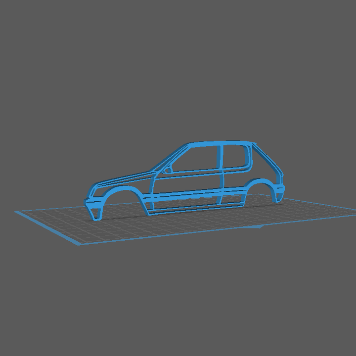 3D Printable Peugeot - 205 by Paul Wust
