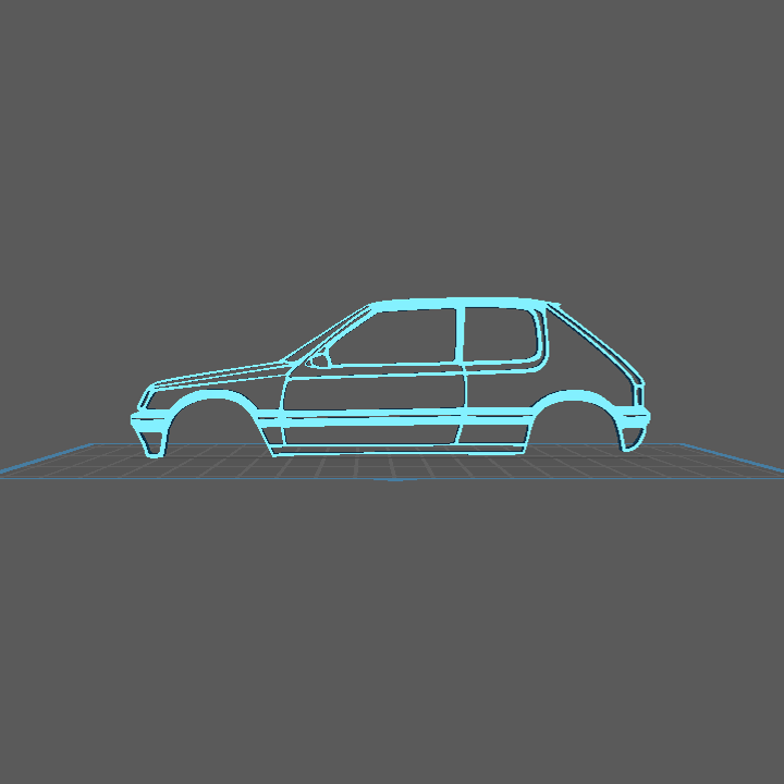 3D Printable Peugeot - 205 by Paul Wust