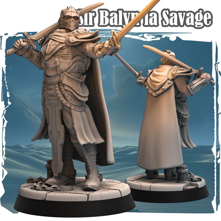 3D Printable Sir Balyn la Savage 32mm - Human Rogue by Haito