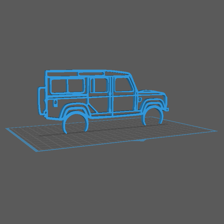 3D Printable Land Rover - Defender 110 by Paul Wust