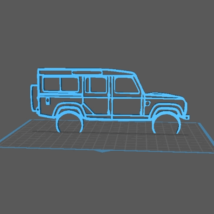 3D Printable Land Rover - Defender 110 by Paul Wust