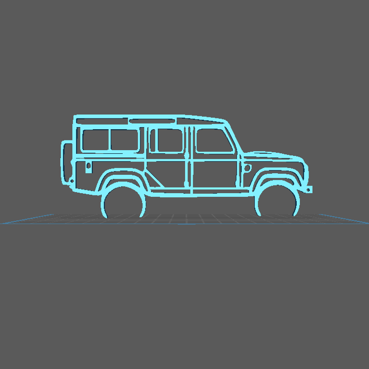 3D Printable Land Rover - Defender 110 by Paul Wust