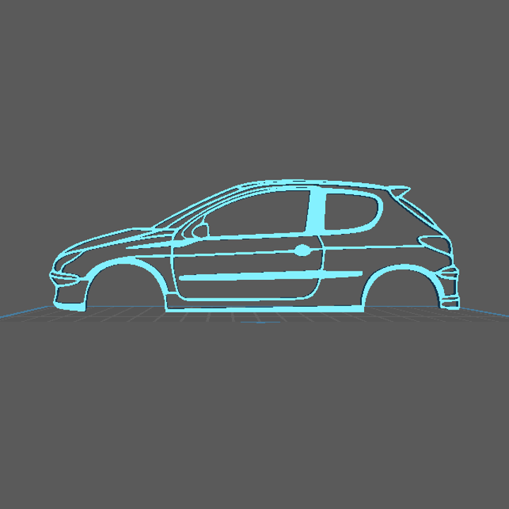 3D Printable Peugeot - 206 by Paul Wust