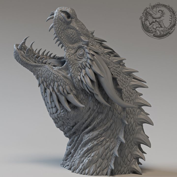 3D Printable Dragon bust by Silana cadou