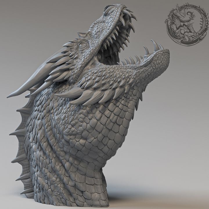 3D Printable Dragon bust by Silana cadou
