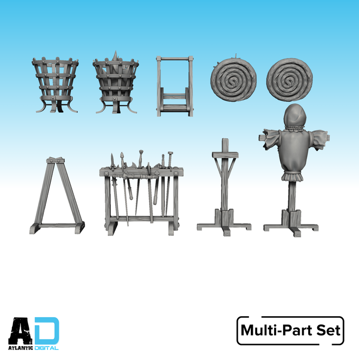 3D Printable Medieval Training Yard by Wargames Atlantic