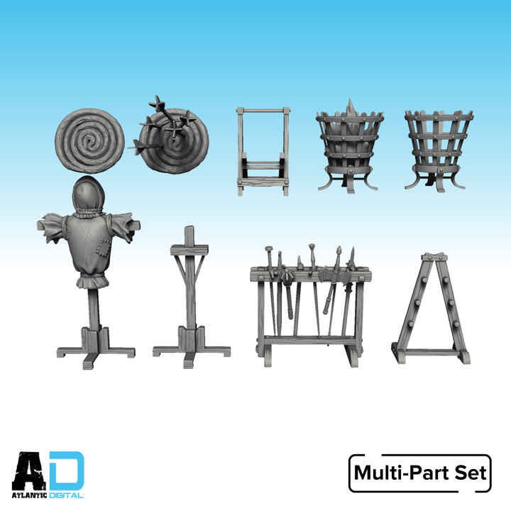 3D Printable Medieval Training Yard by Wargames Atlantic
