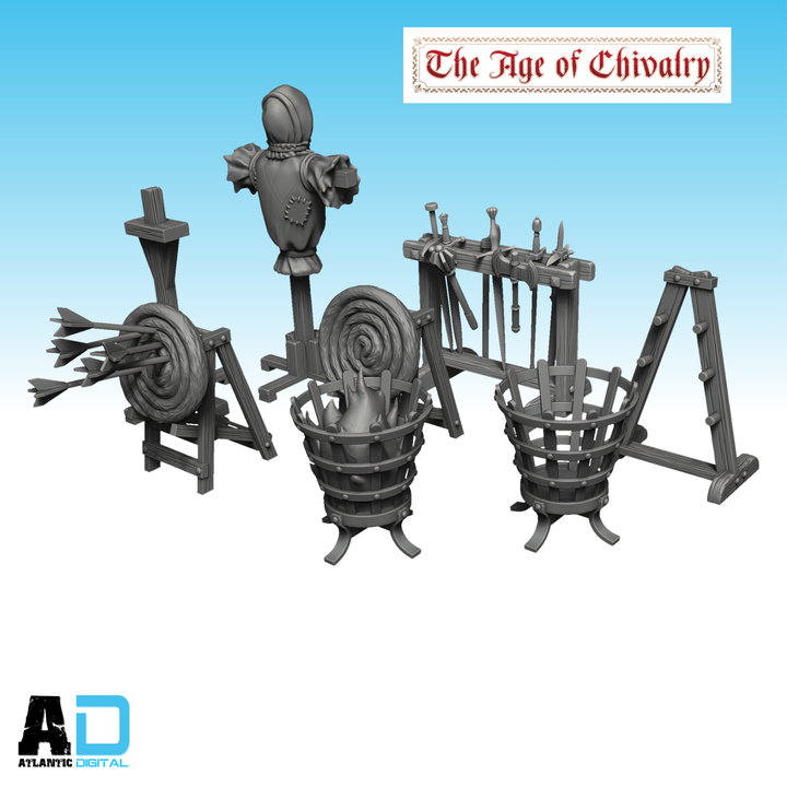 3D Printable Medieval Training Yard by Wargames Atlantic