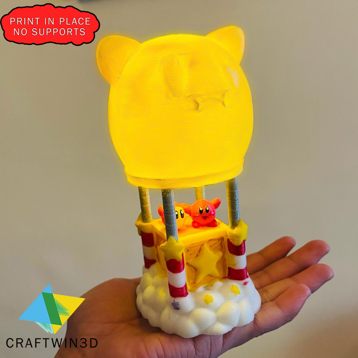 3D Printable Star Kirby and Waddle Dee Light-Up Hot Air Balloon ...