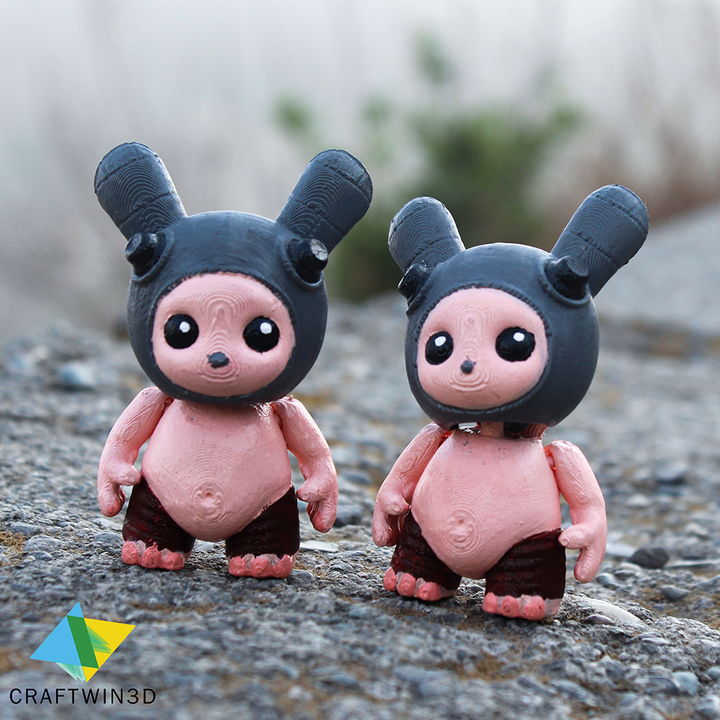 3D Printable Print in place Flexy Robo Bunny by Craftwin